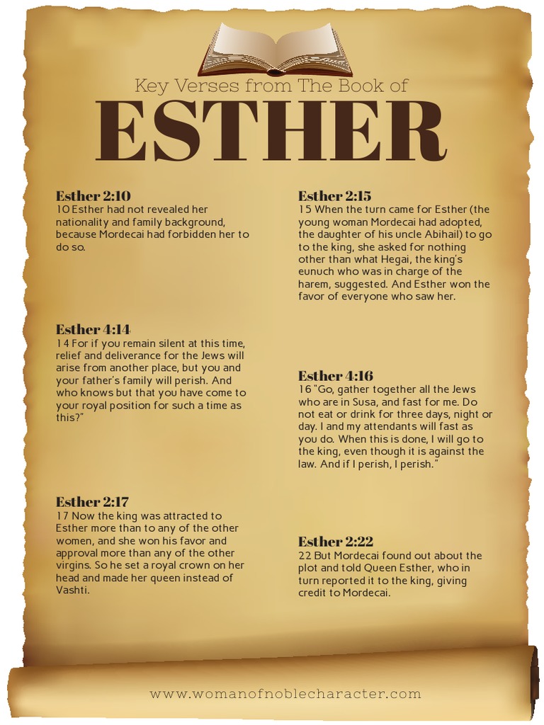 Key Verses From The Book of Esther | PDF