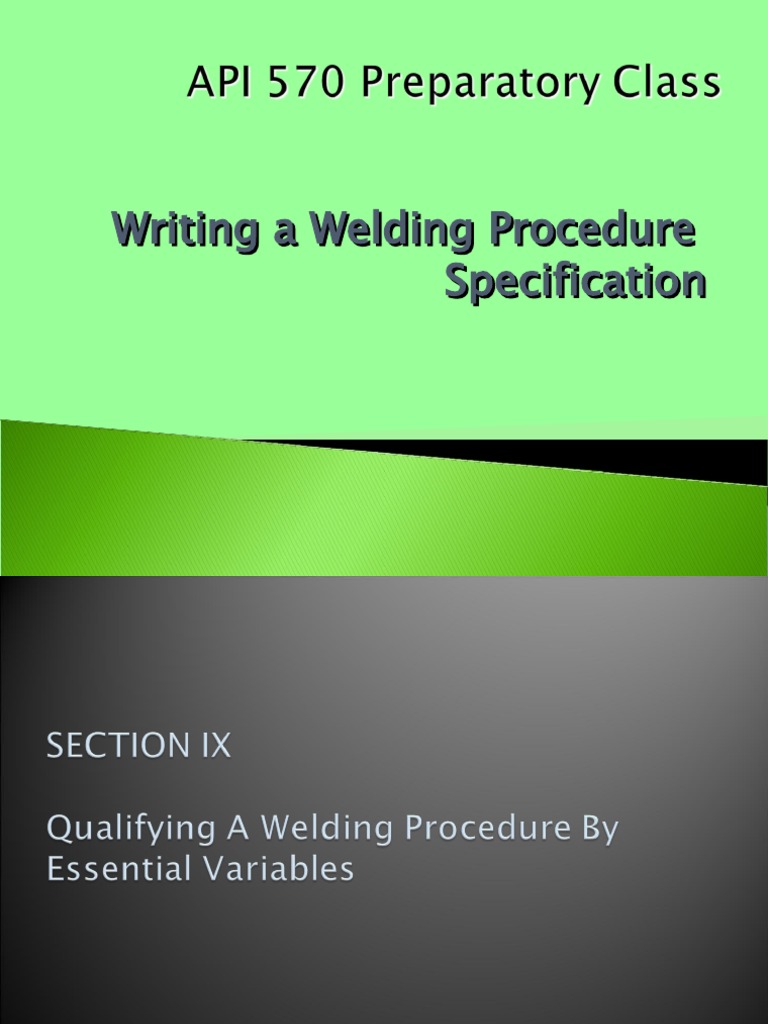 Writing A Welding Procedure Specification | PDF | Construction | Welding