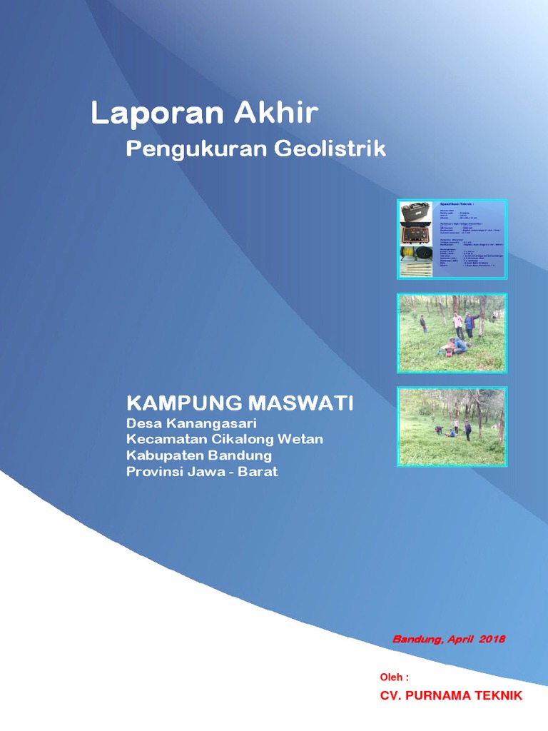 Geolistrik Kampung Maswati Cikalong Wetan | PDF
