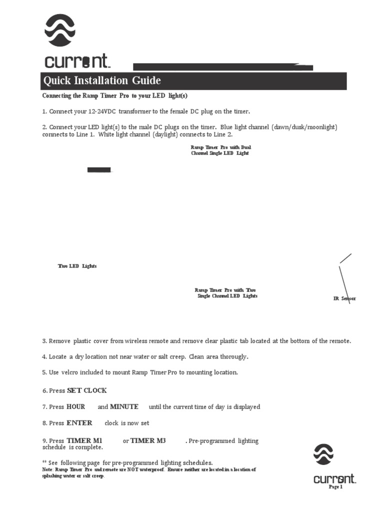 Ramp-Timer-Pro-Instructiones Proceso 1 | PDF | Lighting | Infrared