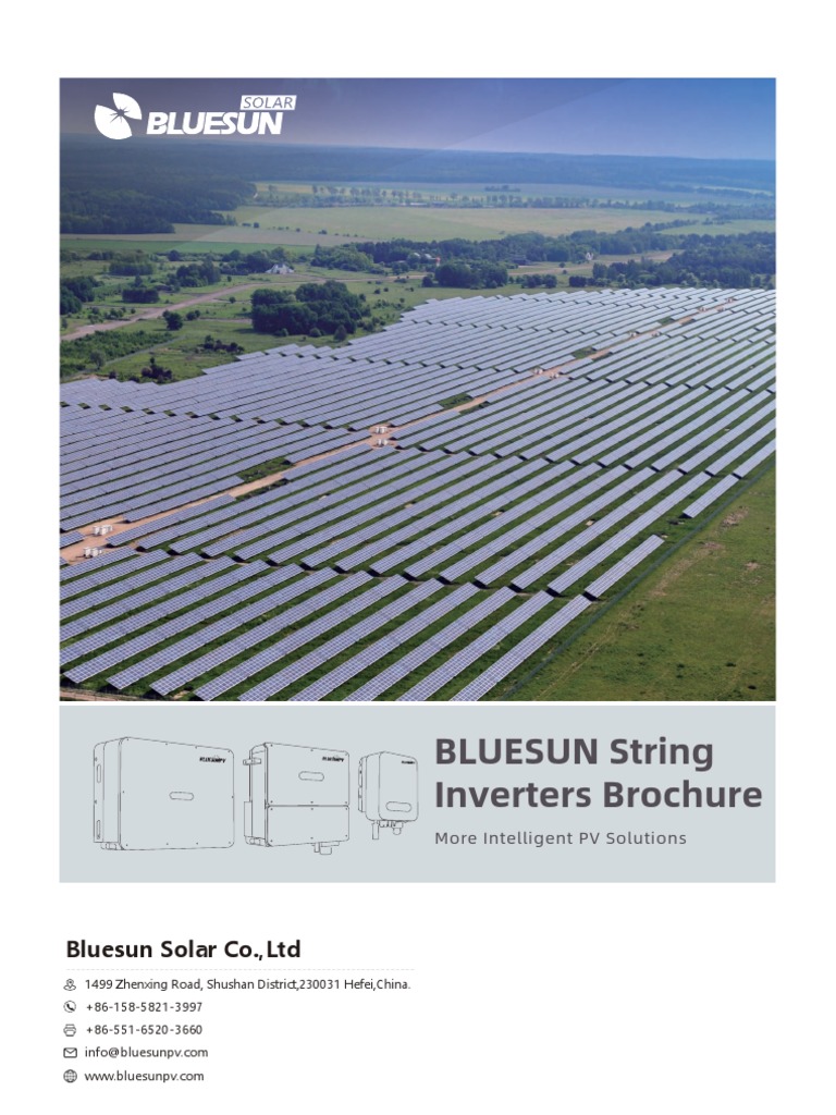 Bluesun String Inverters Overview | PDF | Power Inverter | Alternating ...