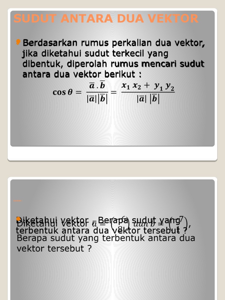 Sudut Antara Dua Vektor | PDF