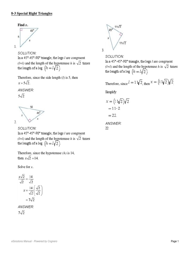 Esolutions Manual - Powered by Cognero | PDF | Triangle | Geometry