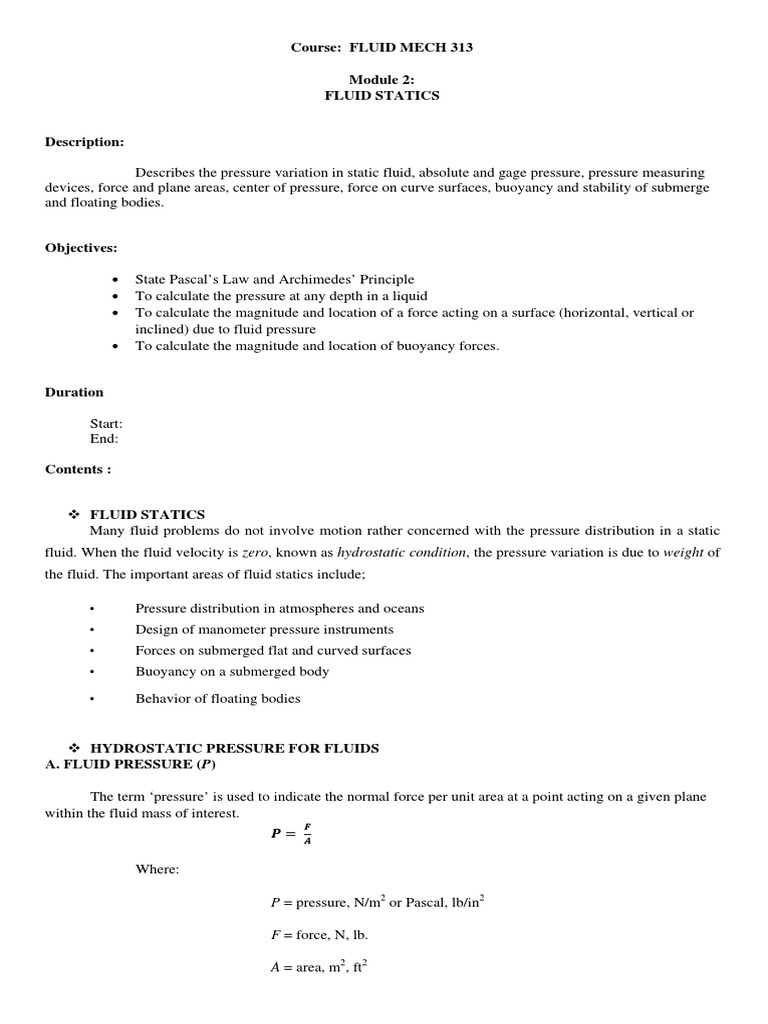 Hydrostatic Pressure and Its Applications: An In-Depth Look at Pressure ...