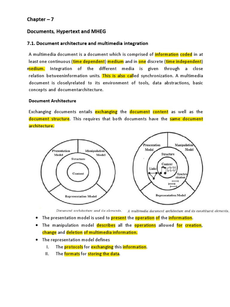 Ch-7 Document, Hypertext and MHEG | PDF | Html Element | Information