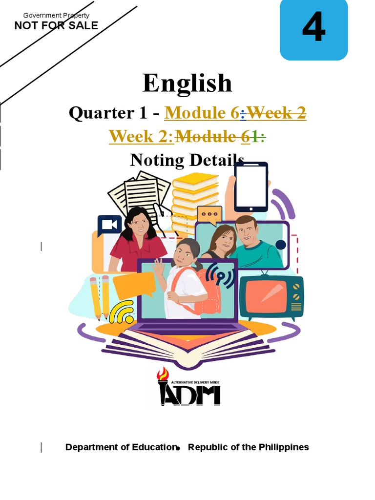 Eng4 Q1 Mod6 Noting-Details V3 | PDF | Learning | Educational Assessment