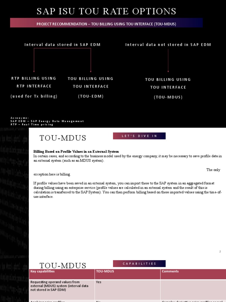 SAP ISU TOU Rate Options | PDF | Simulation | Computing