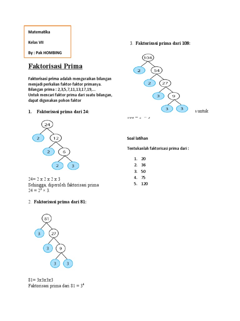 Faktorisasi Prima | PDF