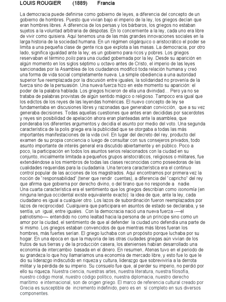 1889 Louis Rougier | PDF | Antigua Grecia | Democracia