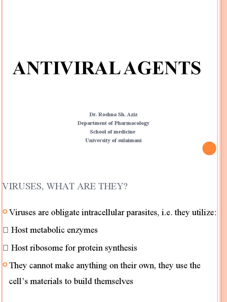 Antiviral Agents | PDF | Virus | Management Of Hiv/Aids