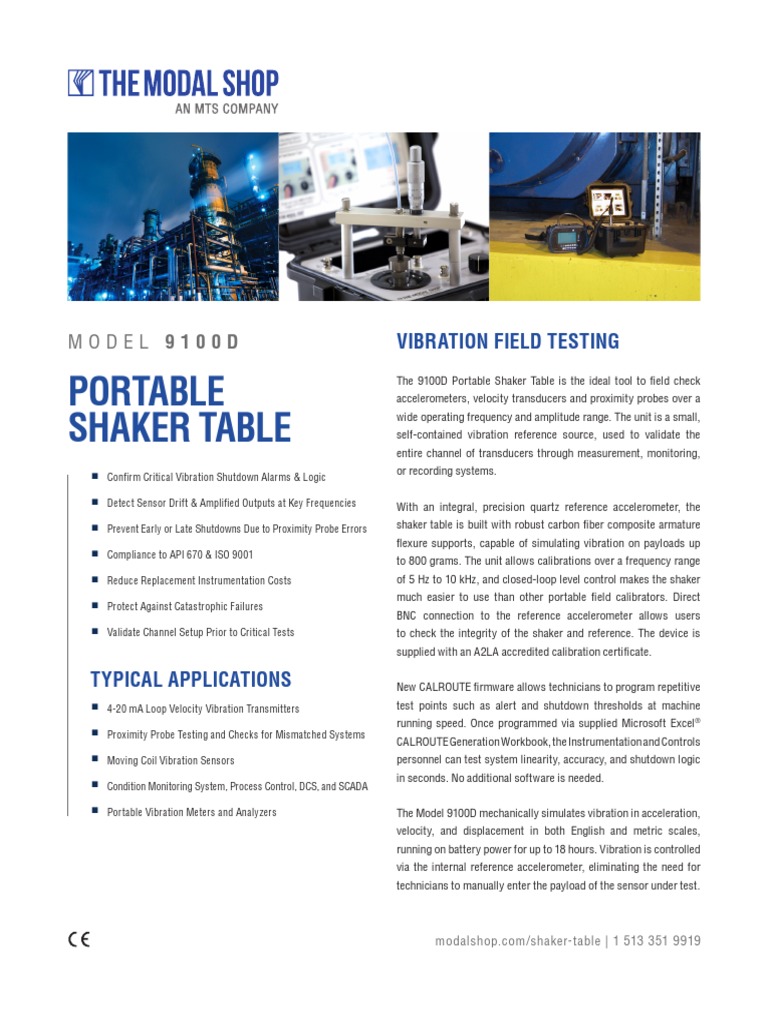 Portable Shaker Table: Vibration Field Testing | PDF | Accelerometer ...