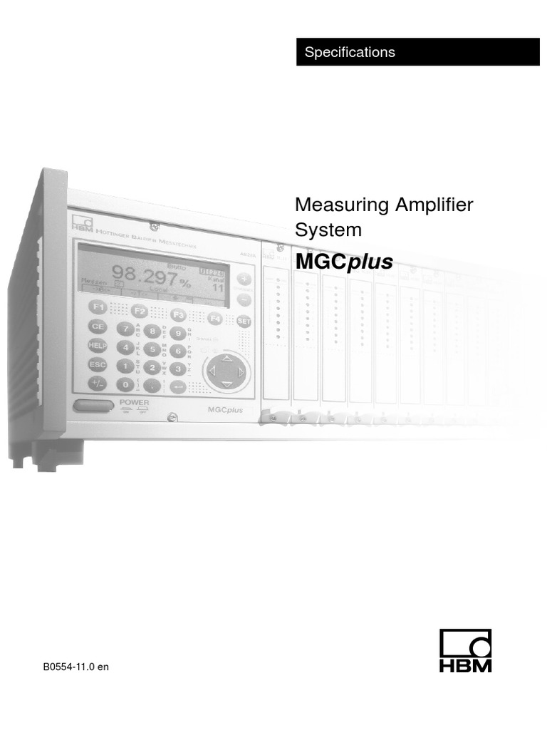 Mgcplus: Measuring Amplifier System | PDF | Amplifier | Thermocouple
