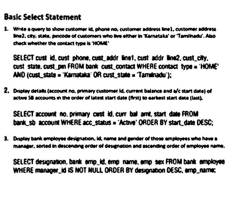 Customer ID and Address Query Example | PDF