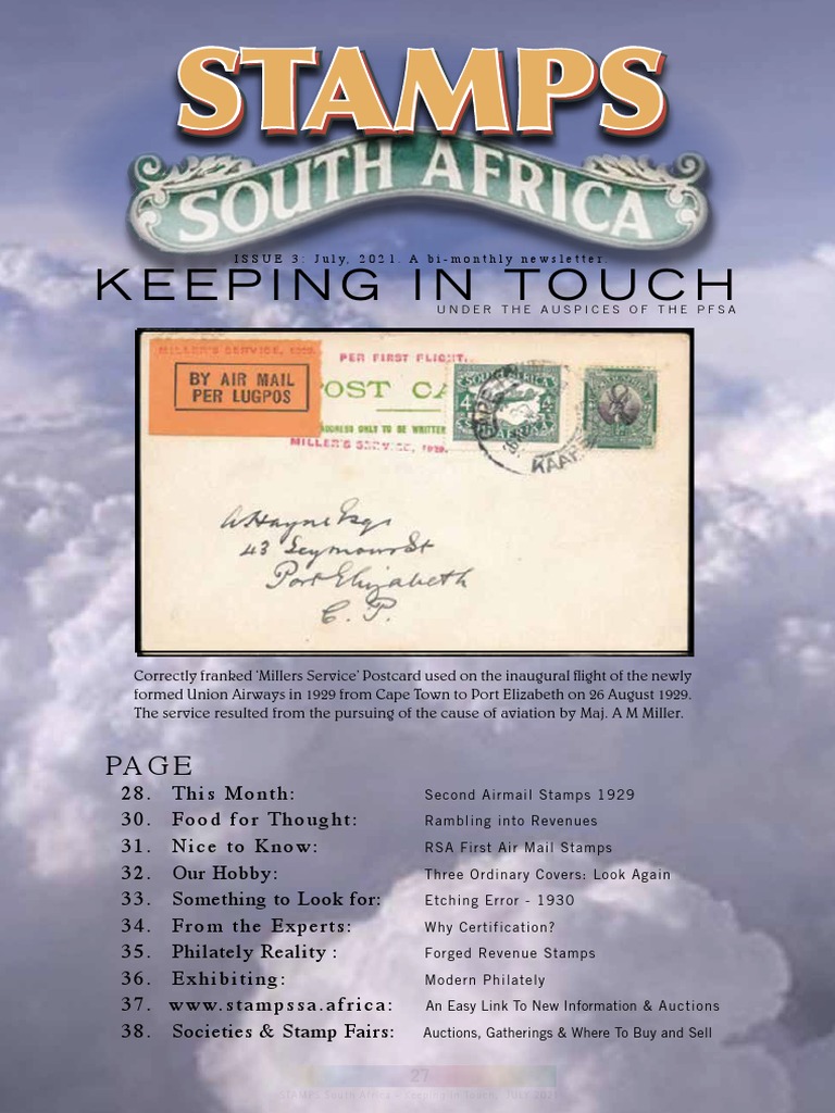 STAMPS SA Issue3 July 2021 Final | PDF | Philately | Mail