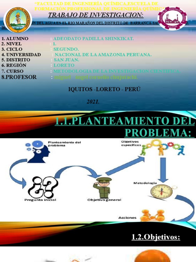 Proyecto Sobre La Contaminacion de Rio Marañon de Sanlo Renzo | PDF ...