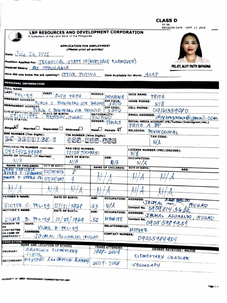 LBP Form | PDF | Privacy | Information Science