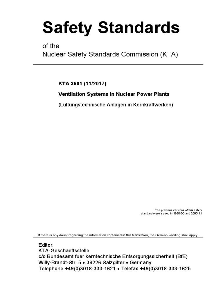 Safety Standards Nuclear Ventilation | PDF | Ventilation (Architecture ...