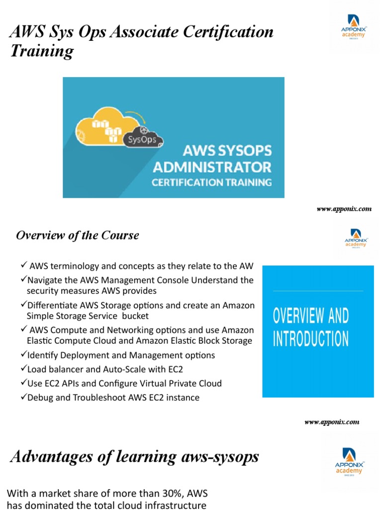 AWS Sys Ops Associate Certification Training | PDF | Amazon Web Services | Cloud Computing