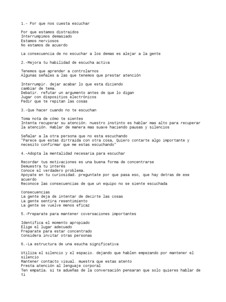 Escucha Atentamente | PDF | Conceptos psicologicos | Cognición
