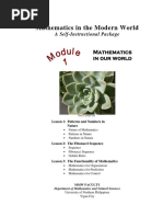 Module - 1 - Mathematics in Our World | PDF | Mathematics | Pattern