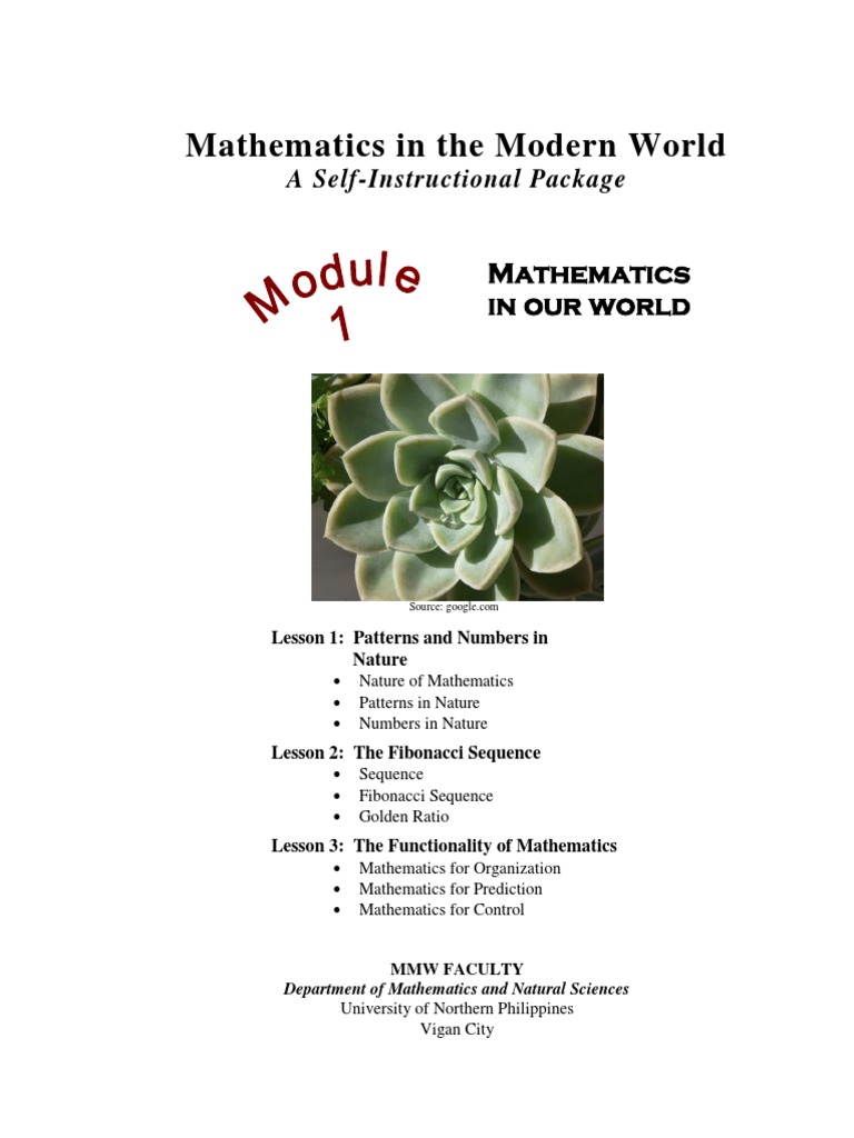 Chapter 1 - Math in Our World | PDF | Pattern | Mathematics