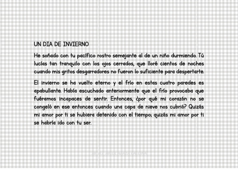 Texto - Un Dia de Invierno - Nicol Apaza - 3b - n3 | PDF