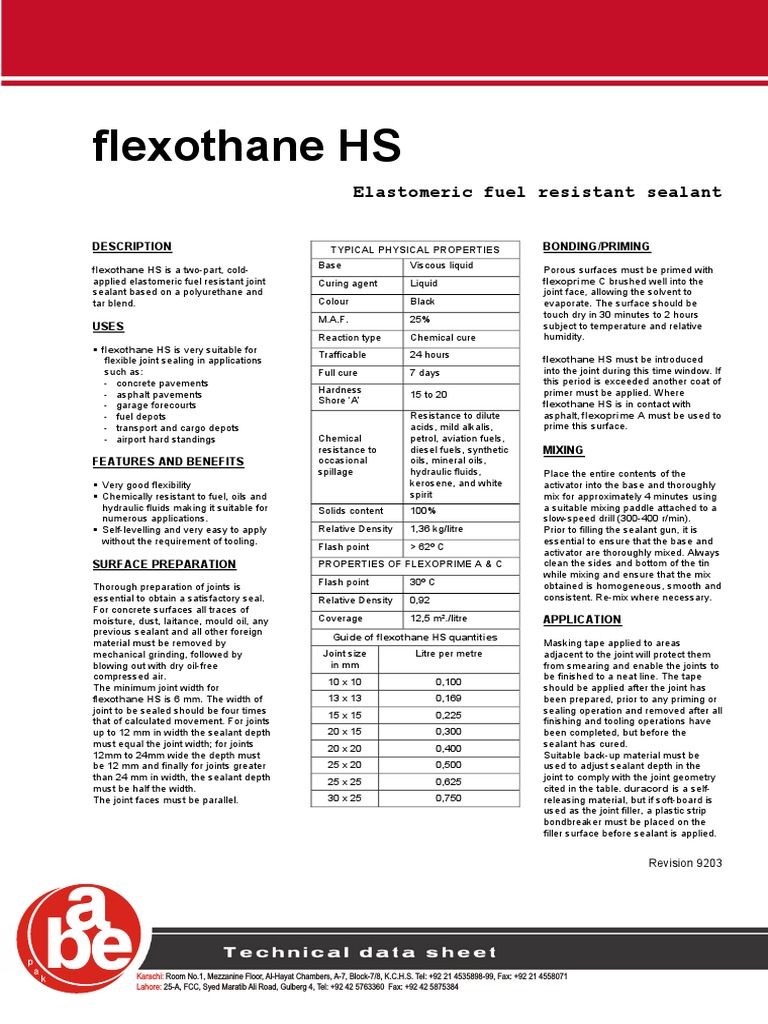 Flexothane H S | PDF | Asphalt | Fuels