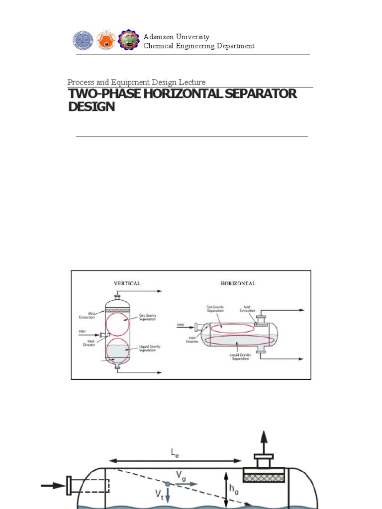 Two Phase Horizontal Separator - Design Procedure | PDF | Materials | Physical Sciences