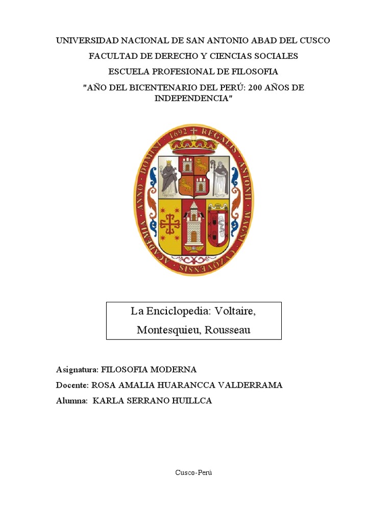 La Enciclopedia Moderna | PDF | Jean-Jacques Rousseau | Voltaire