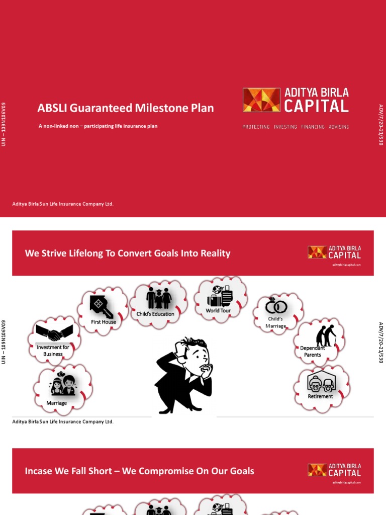 ABSLI Guaranteed Milestone Plan - PPT - External | Download Free PDF ...
