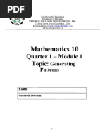 Generating Patterns | PDF | Sequence | Mathematics