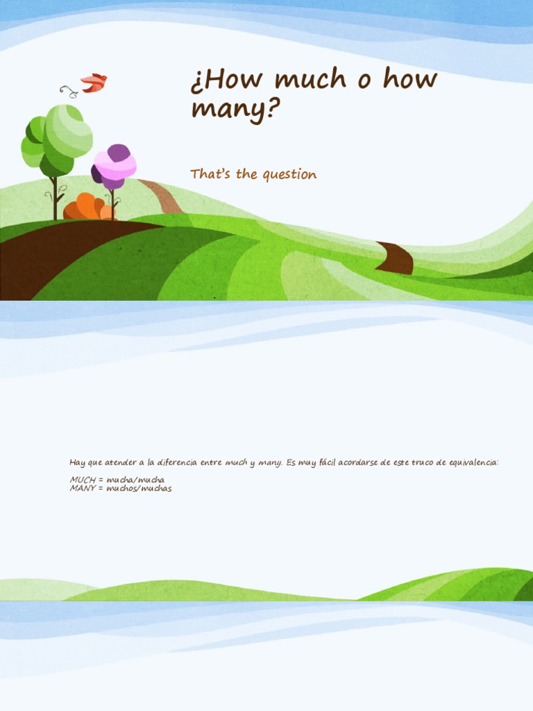 Diferencias entre How Much y How Many | PDF