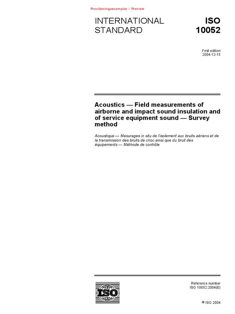 Iso 10052 - 2004 en | PDF | Decibel | International Organization For ...