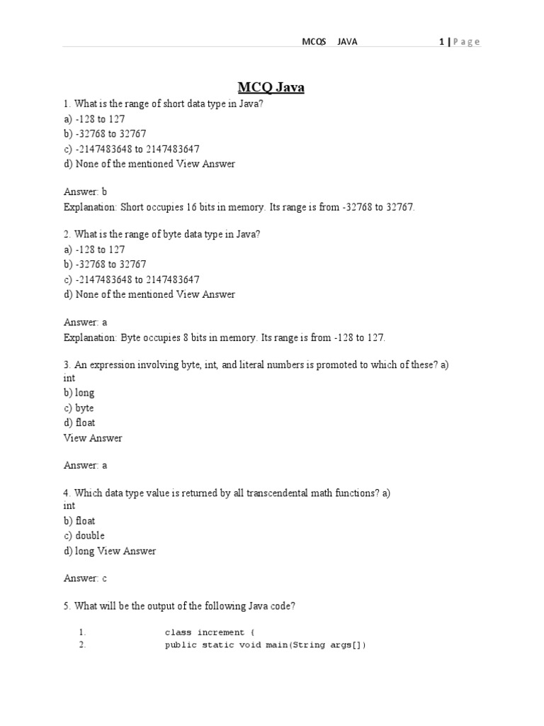 Mcqs Java Kfu Pdf Java Virtual Machine Method Computer Programming 