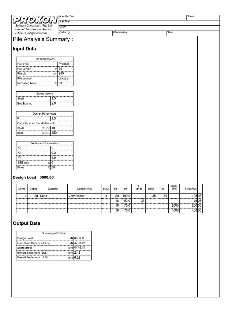Prokon | PDF | Deep Foundation | Mechanical Engineering