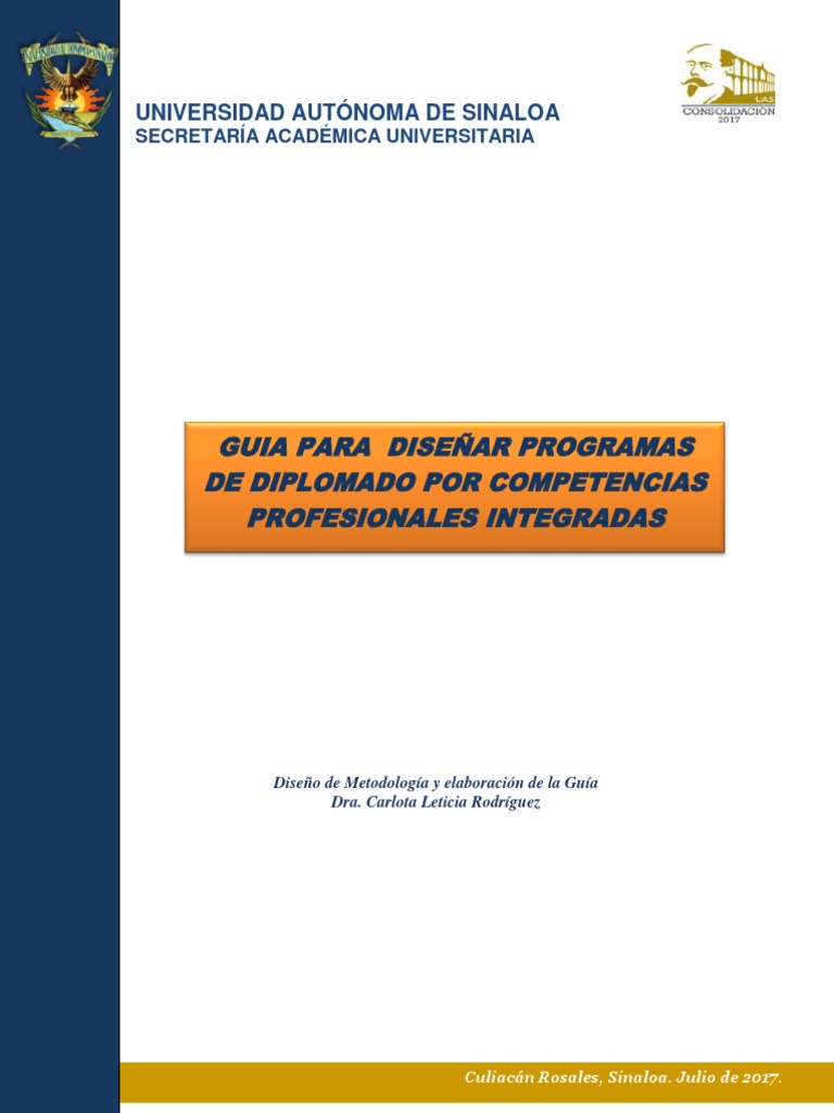 Guia para Disenar Programas de Diplomado Por Competencias Profesionales ...