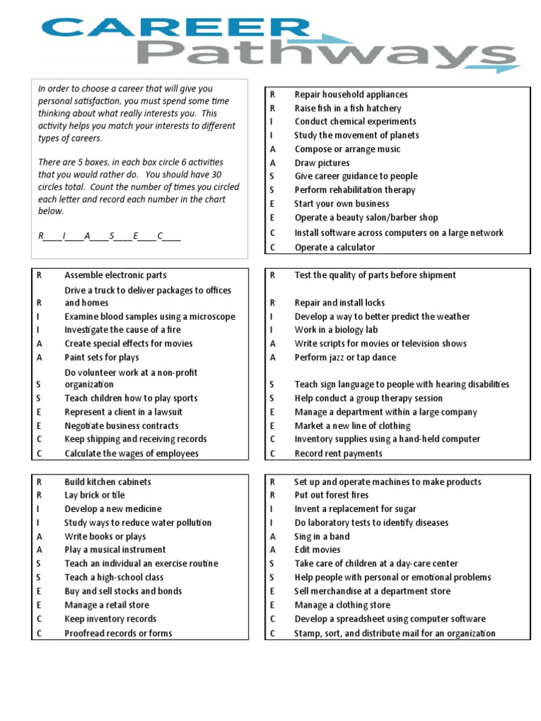 Career Pathways Survey | PDF