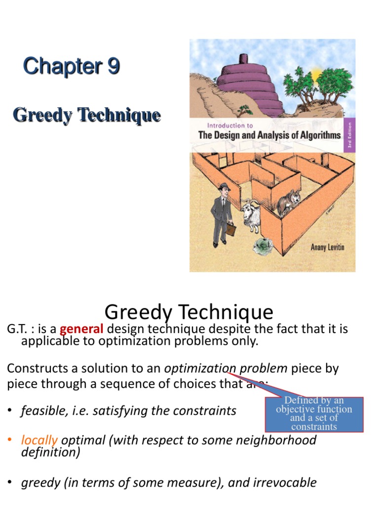 Chapter 9 Greedy Technique Selected | PDF | Mathematical Optimization | Theoretical Computer Science