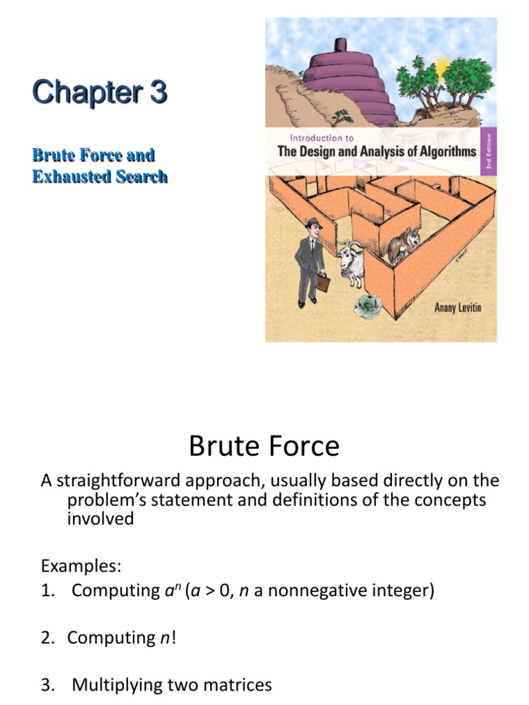 Chapter 3 Brute Force - Selected | PDF | Time Complexity | Discrete Mathematics