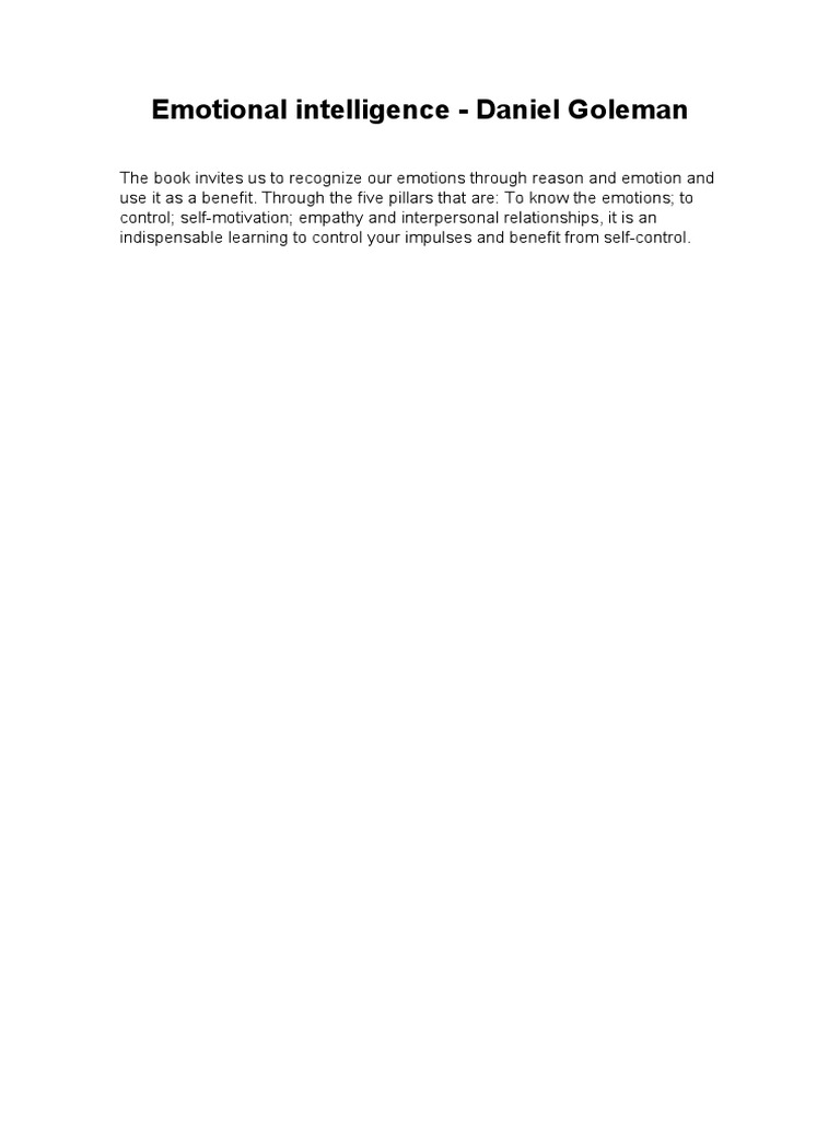 Emotional Intelligence | PDF