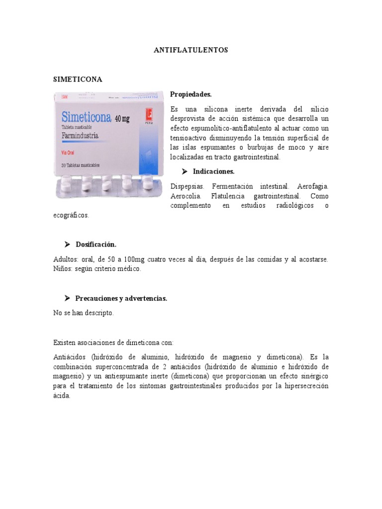 ANTIFLATULENTOS | PDF | Medicina CLINICA | Especialidades Medicas