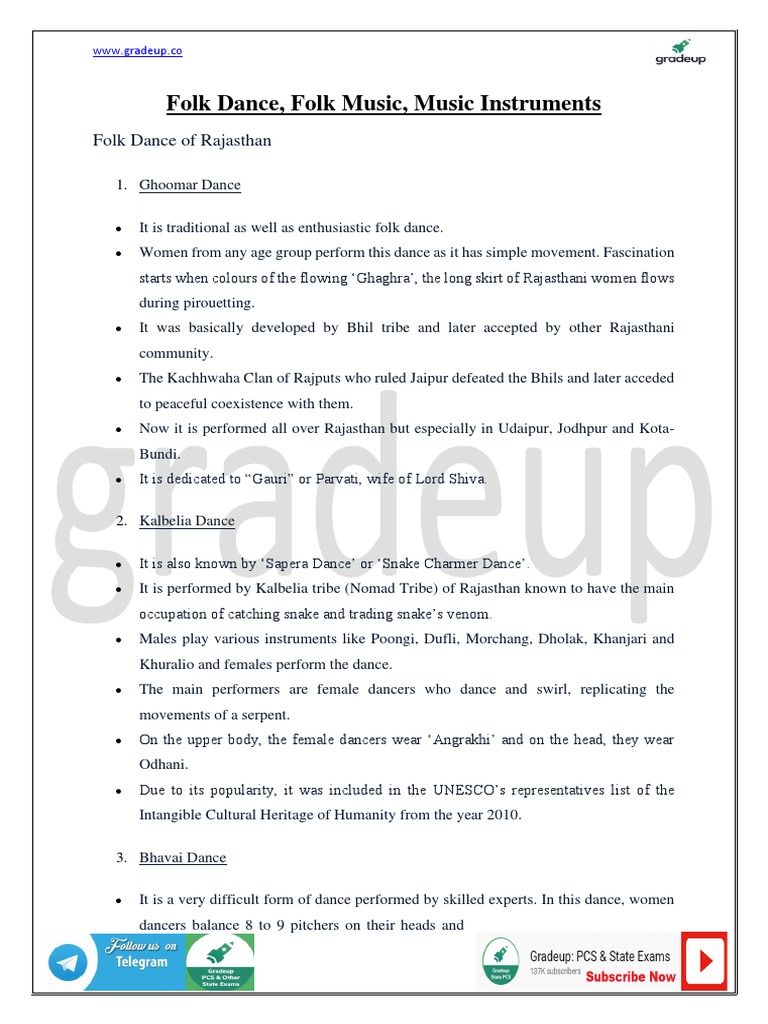 Dance Music Instruments | PDF | Performing Arts