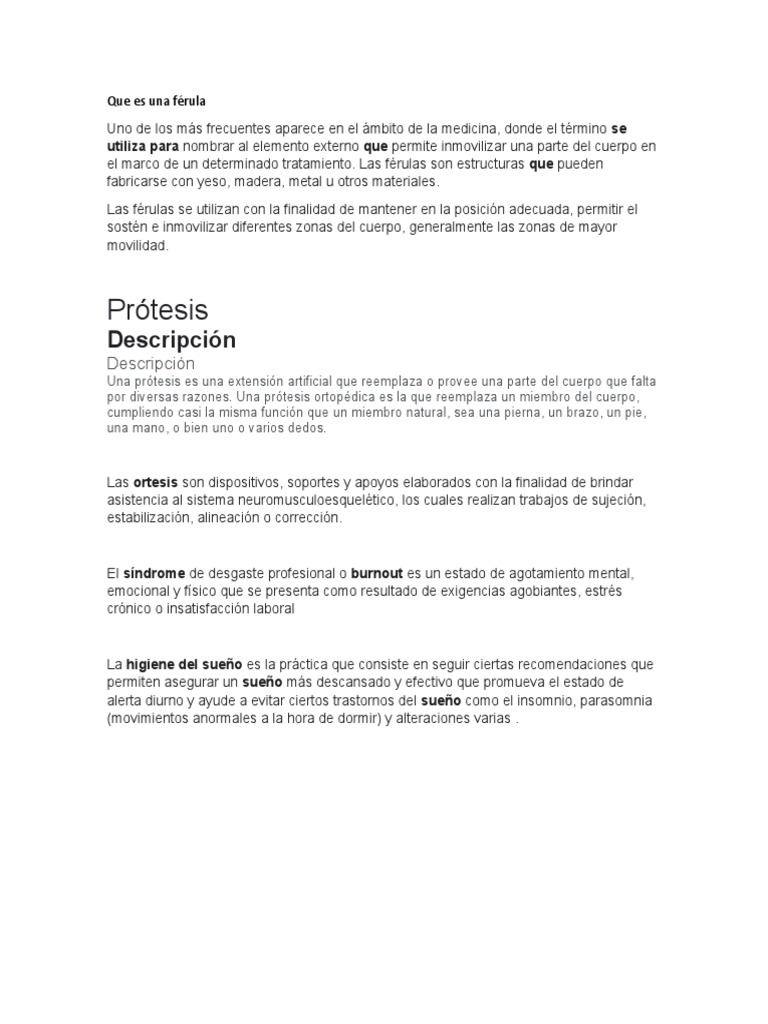 Que Es Una Férula | PDF