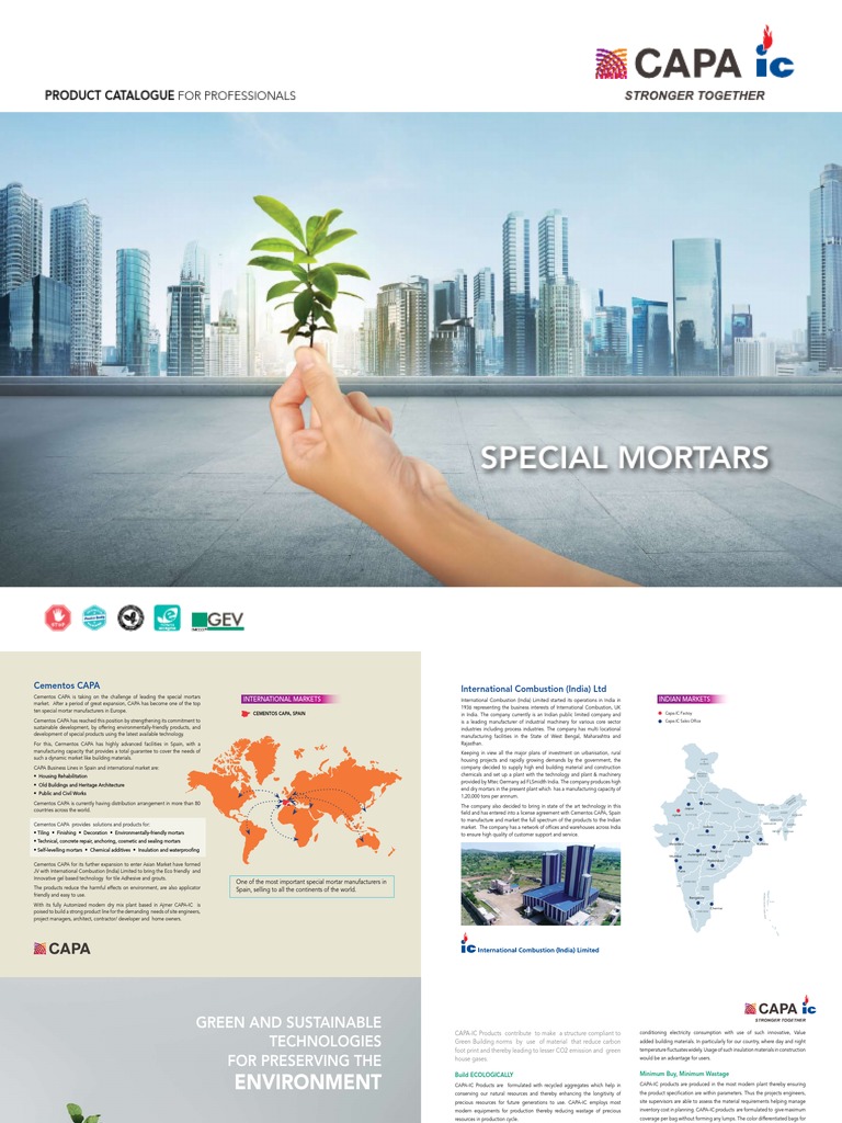 Capa-IC Product Catalogue | PDF | Concrete | Cement