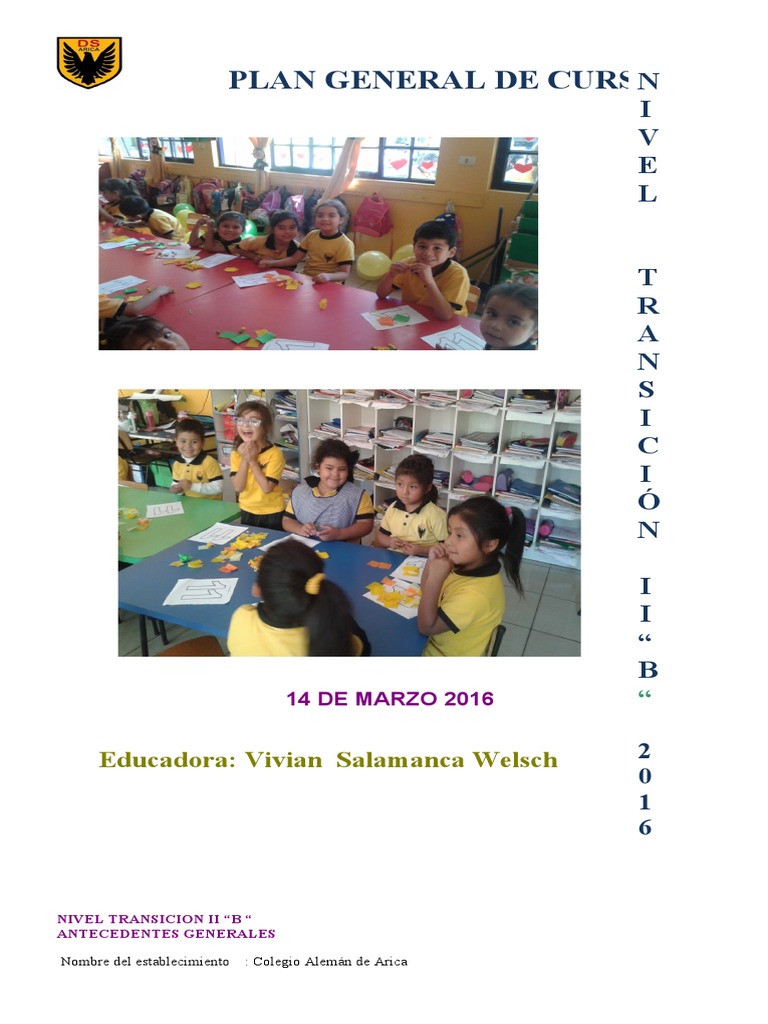 2016 Plan de Nivel 2016 Kinder B | PDF | Plan de estudios | Aprendizaje