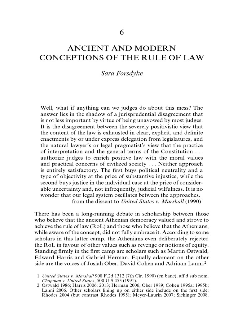 Ancient and Modern Concepts of The Rule of Law | PDF | Rule Of Law ...