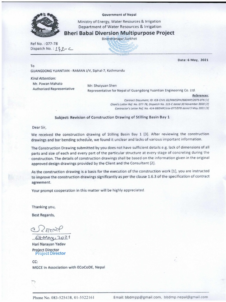 Revision of Stilling Basin Drawings | PDF | Natural Resource Management ...