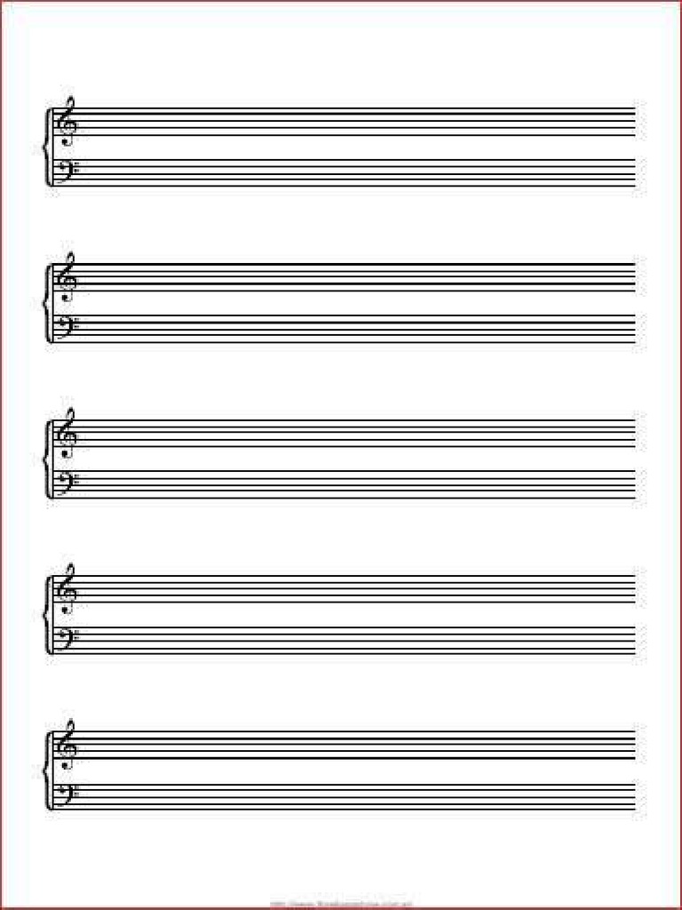 Folha de Partitura Musical Modelo 10 | PDF