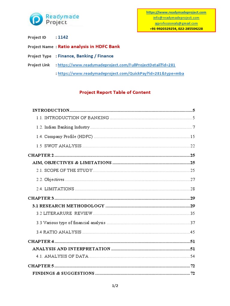 MBA Project TOC | PDF | Information Technology Management | Computing