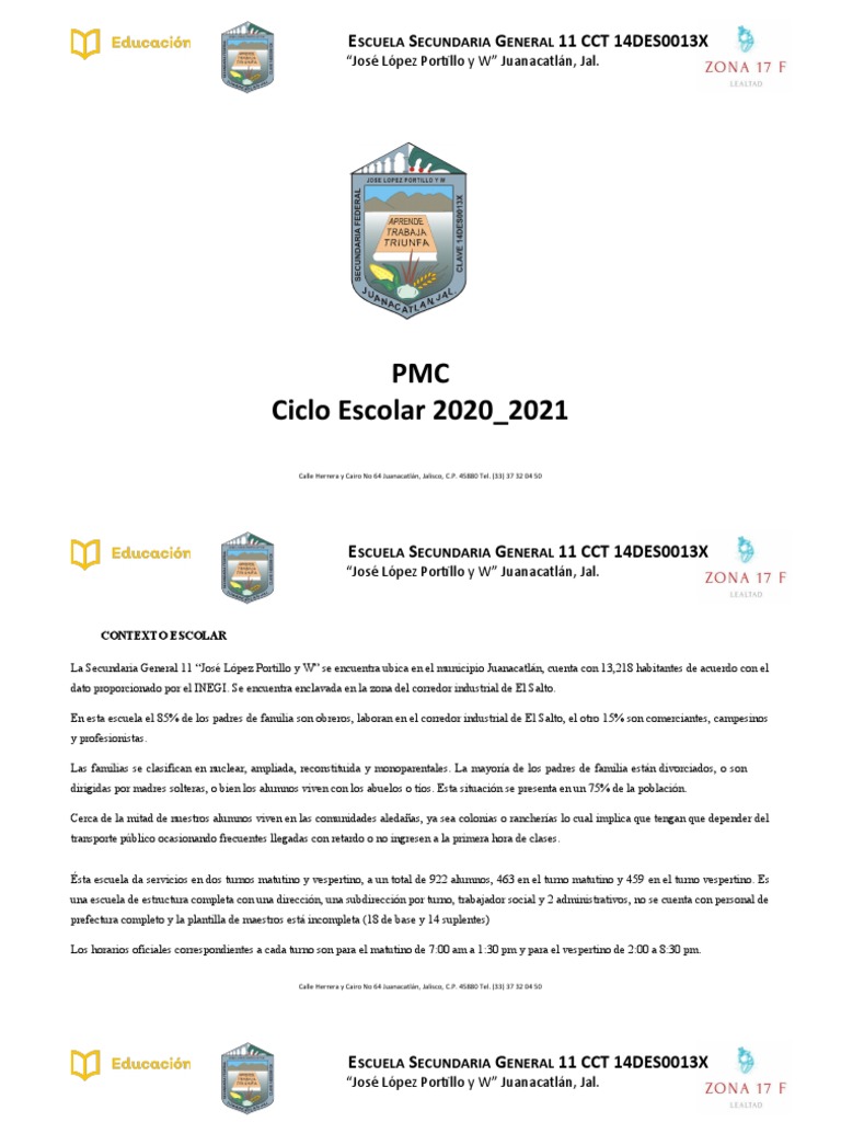 Pemc 20-21 Sec 11 | PDF | Educación Secundaria | La naturaleza humana